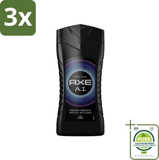 3 x Axe - Limited Edition - 3-in-1 Douchegel - A.I. - 250 ml ...