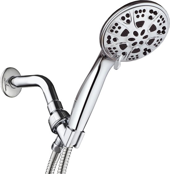 Handdouche Set met 6 standen en 5 inch Chrome Kop - Inclusief Flexibele ...