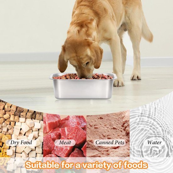 Rvs Hond Waterbak Groot Formaat 0.85L - Binnen en Buiten Gebruik | bol