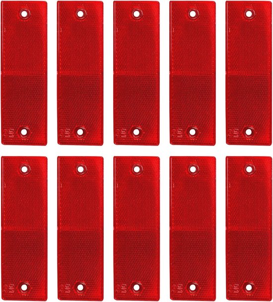 Reflectoren voor Voertuigen - Set van 10 Zelfklevende Rectangular ...
