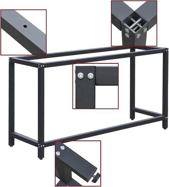 Robuust Werkbank Frame voor Werktafel 50x125x80cm - Sterke ...