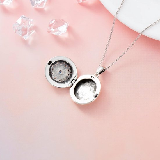 Sterling Zilveren Medaillon Ketting met Gravure voor Foto's | bol