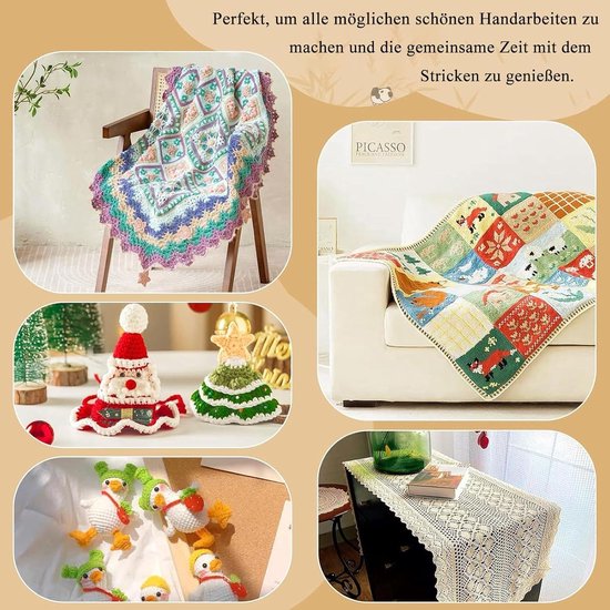 Haaknaaldenset - Haakset voor beginners - Diverse maten - Ergonomisch ...