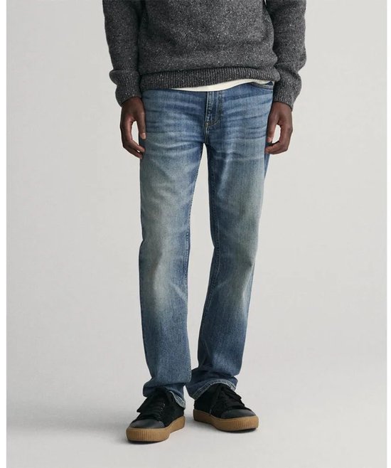 Gant Archive Regular Fit Spijkerbroek Grijs 33 / 32 Man | bol