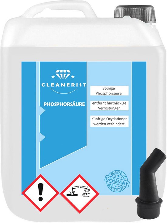 Fosforzuur 85% - Roestomvormer en Kalkoplosser - 5 Liter Jerrycan | bol