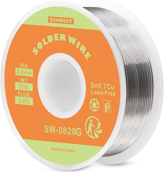 Loodvrije Rosin Core Soldeerdraad voor Elektrisch Solderen - 0.8mm ...