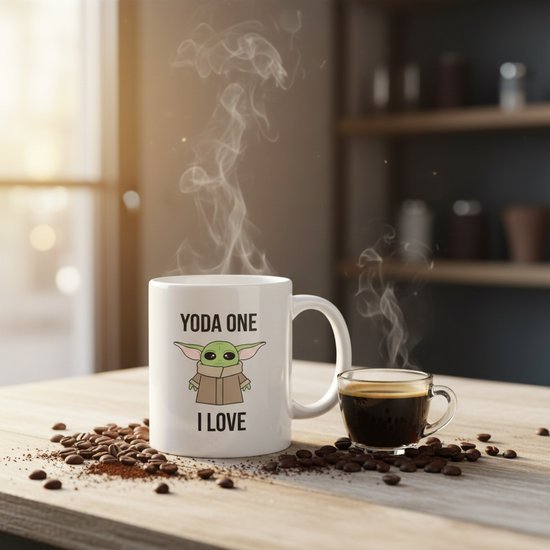 “Yoda One I Love” Mok 330 ml – Schattige Alien Parodie Beker – Grappig ...