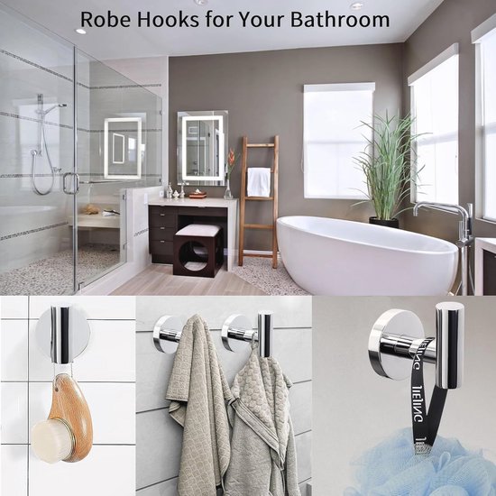 Crochets à Serviettes Noirs Mats - 2-pack Montage Mural | bol