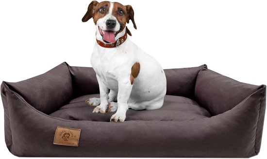 Groot Hondenkussen XL 90x60 cm Waterdicht Bruin Hondenmand voor Binnen ...