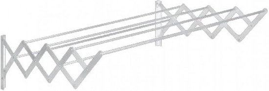 Uitschuifbaar Wasrek aan de Muur - Metalen Droogrek Inklapbaar 60 cm x ...