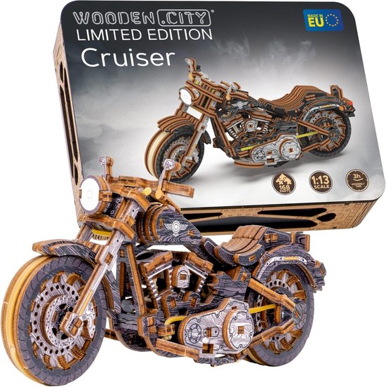 Mechanisch Houten Modelbouwpakket - Beweegbare Cruiser 3D Puzzel voor ...