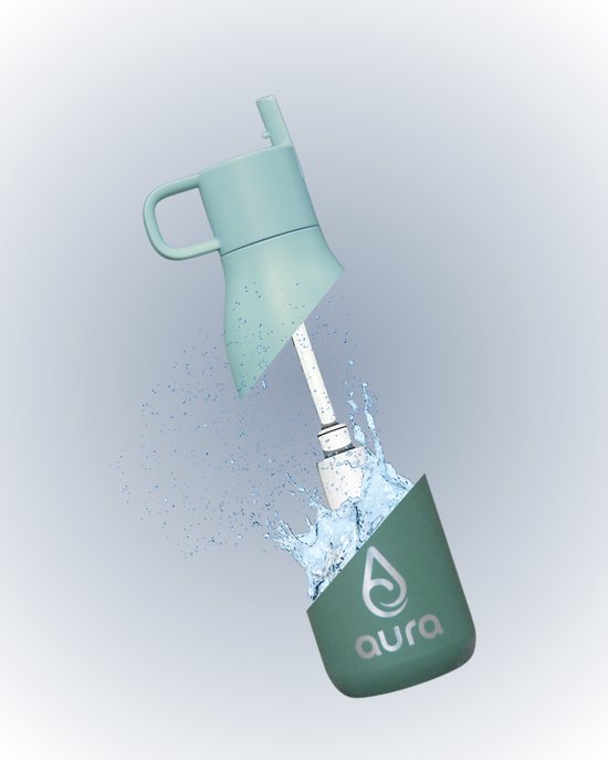 Aura Water Bottle 740ml - BPA-vrij RVS Waterfles met Koolstoffilter ...
