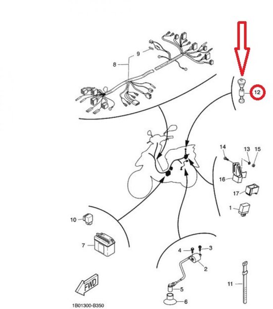 Jauge de réservoir origine pour Scooter Yamaha 50 Bump 4SB Neuf | bol