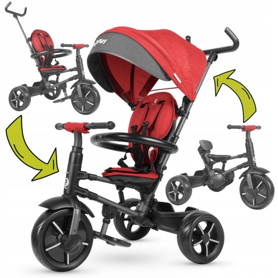 Qplay Rito Star Driewieler 3-in-1 Rood - Veilig & Comfortabel | bol