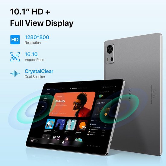 10.1 Inch Android Tablet met 4G LTE, 128GB Opslag en HD Streaming | bol