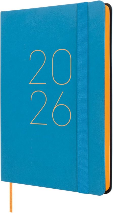 Agenda 2026 Weekoverzicht Jaarplanner A5 Blauw Flexibele Softcover met ...