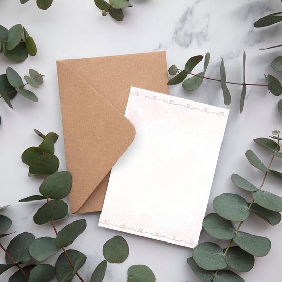 A5 Briefpapier Set - 50 Vellen Bedrukbaar en Beschrijfbaar Motiefpapier ...