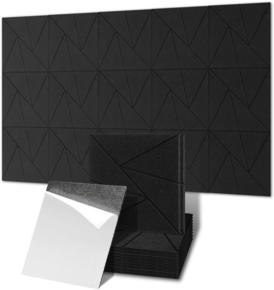 18 stuks Akoestische panelen Vierkante baksteen Wandpanelen ...