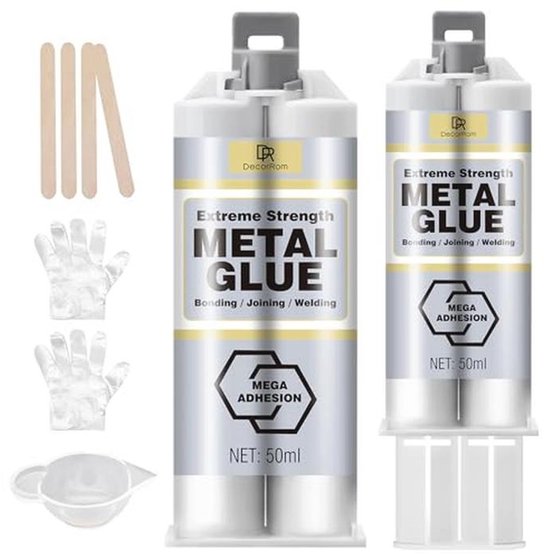 Zeer sterke epoxylijm voor metaal - 100 ml twee-componentenlijm voor ...