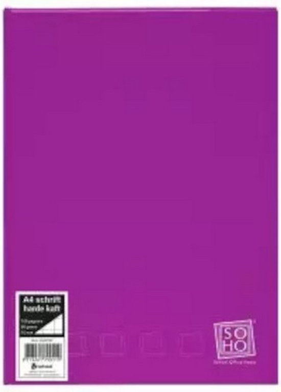 schrift geruit met harde kaft A4 papier paars | bol.com