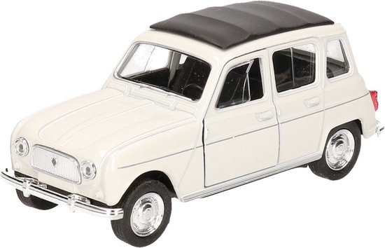 Goki Modelauto Renault 4 - wit - 11 cm - schaalmodel auto - schaal 1:34 ...