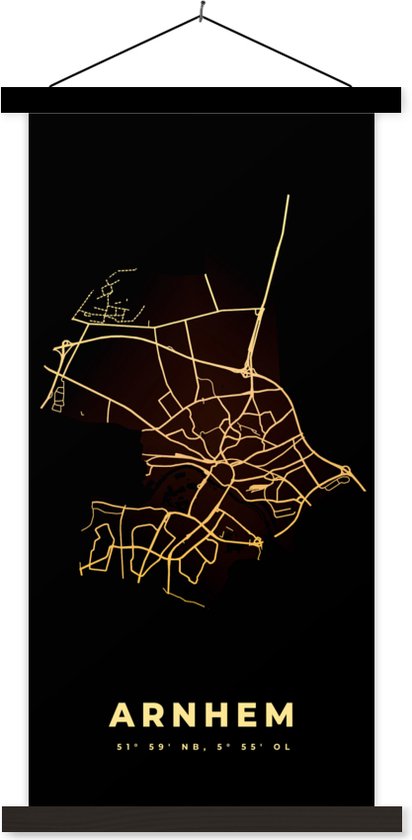 Posterhanger incl. Poster - Schoolplaat - Stadskaart - Plattegrond - Arnhem - Kaart -... | bol