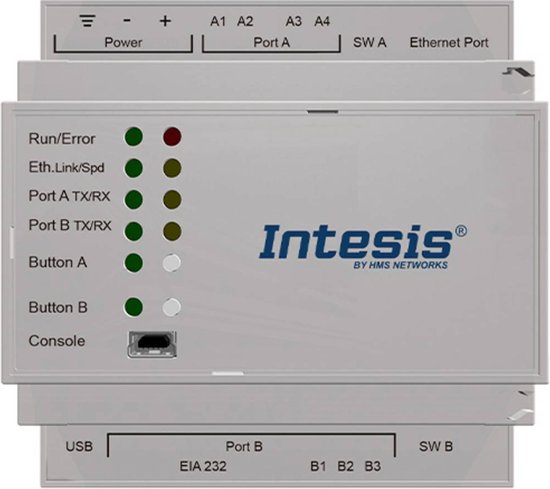 Intesis INKNXMBM1000000 Modbus/KNX Gateway RS-485, RJ-45, Ethernet 24 V ...