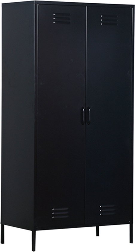 MaximaVida metalen kleding lockerkast Finn 90 x 50 x 185 cm zwart - 8 ...