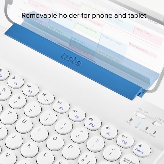 Universeel Draadloos Bluetooth Toetsenbord QWERTY met Standaard voor ...