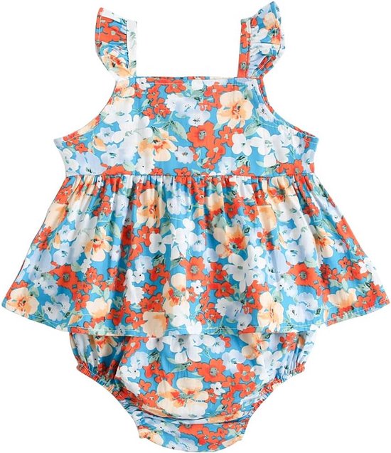 Schattige Bloem Prinses Baby Meisjes Kledingset Zomer Katoen | bol