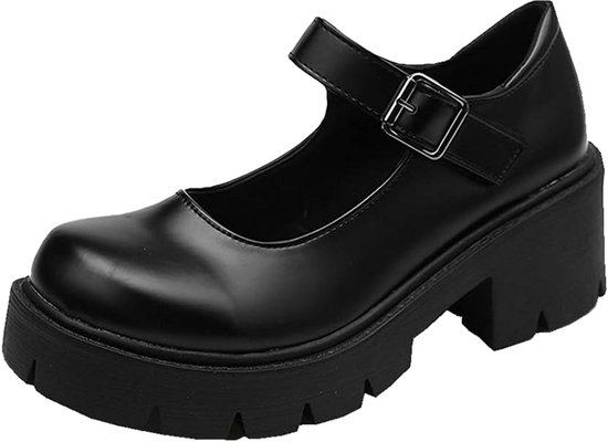 Dames Platform Mary Jane Schoenen met Chunky Zool | bol