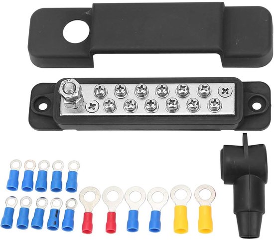 Terminal Junction Block Bus Bar - 12V 12 Terminal Distribution - 180A ...