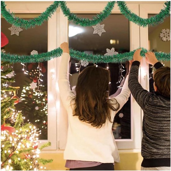 Kerstslinger 5,5 meter voor binnen en buiten decoratie, groene ...