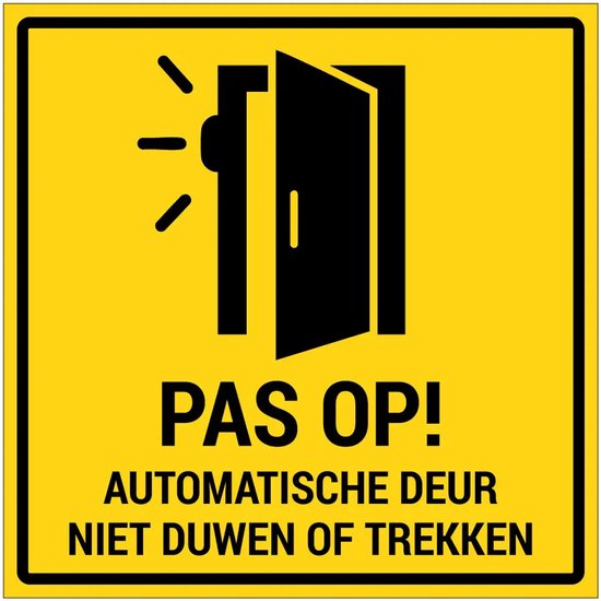 Automatische deur sticker - 20 x 20 cm | bol