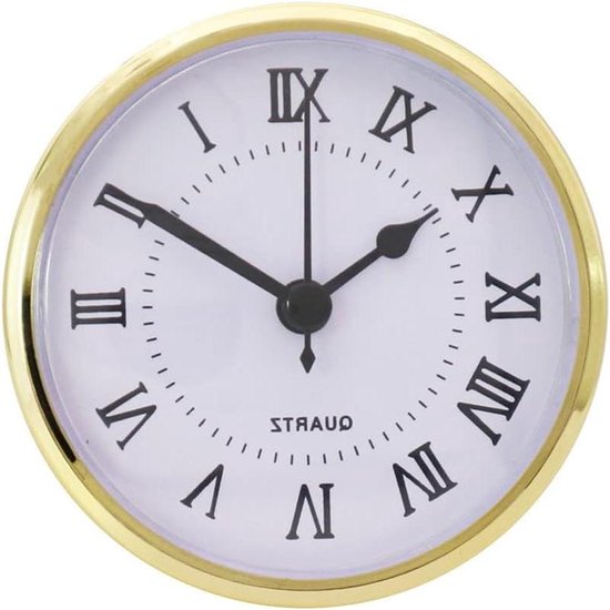 Allecto Premium - Ronde klok met Romeinse cijfers en kwartsuurwerk voor ...