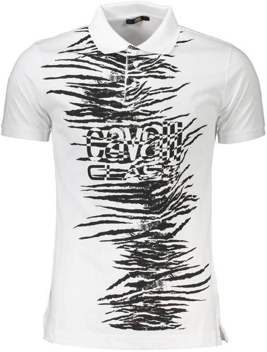 Polo Shirt Tiger Stripe Print - White Polos | bol