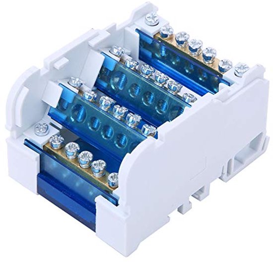 Three Phase Splitter Four Pole Schneider 407 Terminal Distribution Box Din Rail 4... | bol