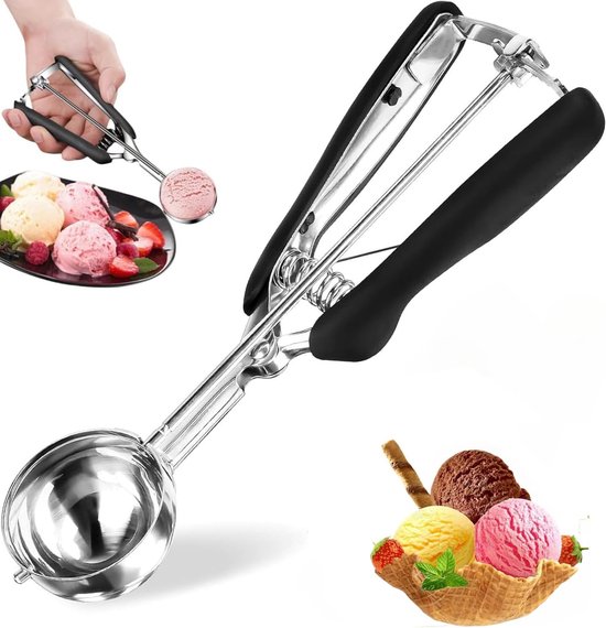 Alriedy Stainless Steel Ice Cream Scoop 5 cm Ice Cream Scoop with ...