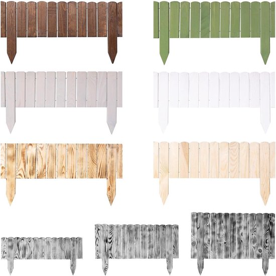 Rollborder Hout - Flexibele Borderrand - 200 cm - Grijs | bol