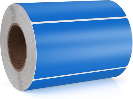 Allecto Plus - Rechthoekige blauwe stickers - 100 x 50 mm ...