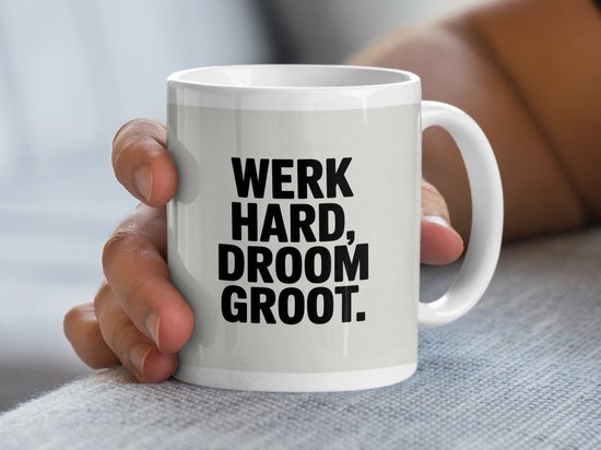 Work Hard Dream Big Mug, Motivational Quote Mok, Inspiring Gift ...