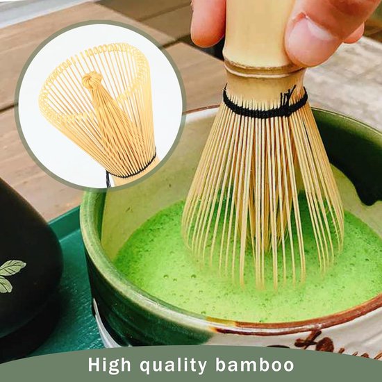 Matcha Tea Set with Bamboo Whisk 80 Teeth Handmade Traditional Japanese ...