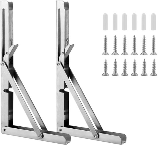 Inklapbare tafelwandhouder - sterke constructie - 300 mm - roestvrij ...