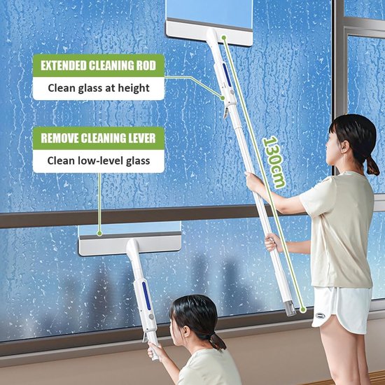 Spray Window Cleaning Device met 3 Mop Pads - Window Wiper voor Douche ...