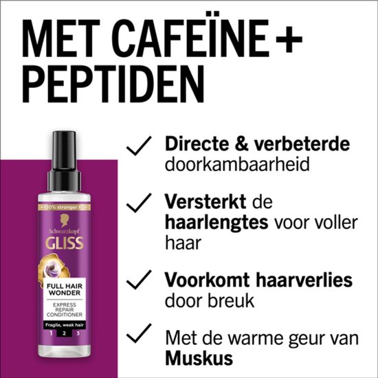 Gliss - Anti-Klit Spray Full Hair Wonder - Voor Voller en Sterker Haar ...
