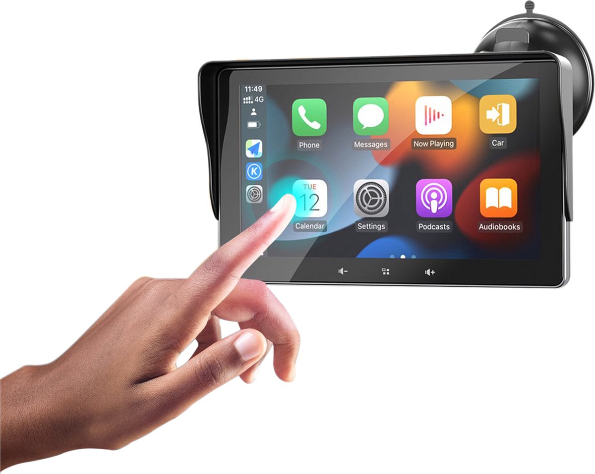 Navigatiesysteem 7 Inch Geschikt voor Apple CarPlay (Draadloos) en ...