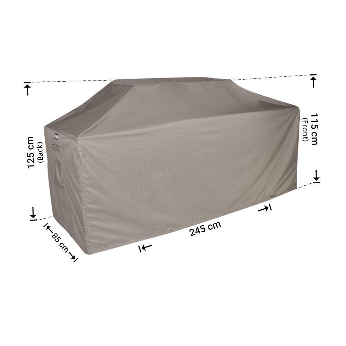 Raffles Covers buitenkeukenhoes 245 x 85 H: 125 / 115 cm RBBQ245 | bol