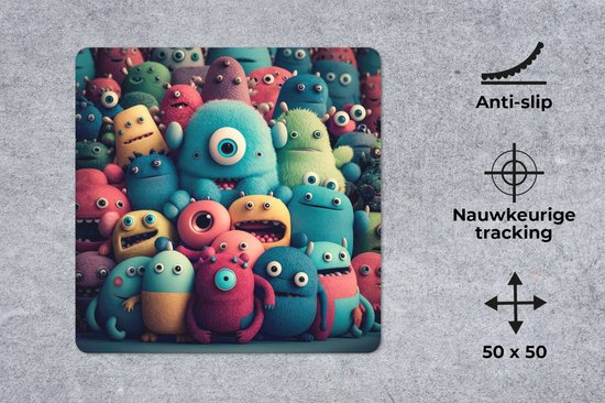 Muismat XXL - Bureau onderlegger - Bureau mat - Kids - Monster ...