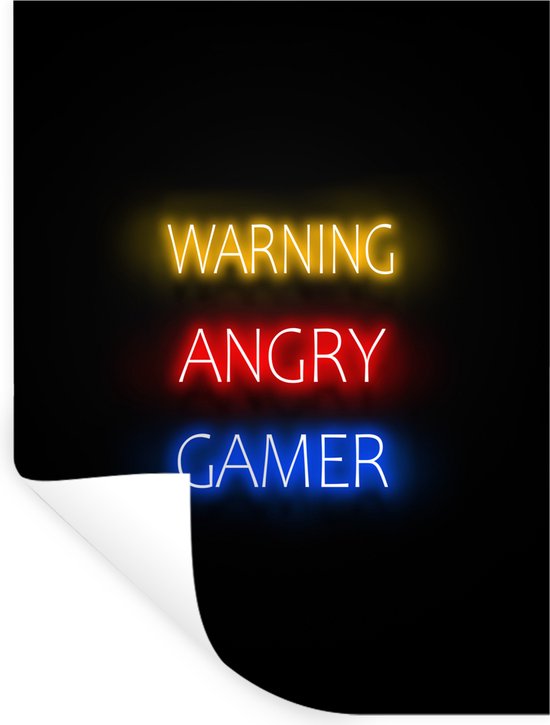 Muurstickers - Sticker Folie - Gaming - Quotes - Warning angry gamer ...