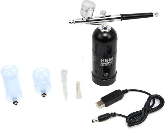 HBM draagbaar en oplaadbaar airbrushpistool op accu Model 2 | bol.com